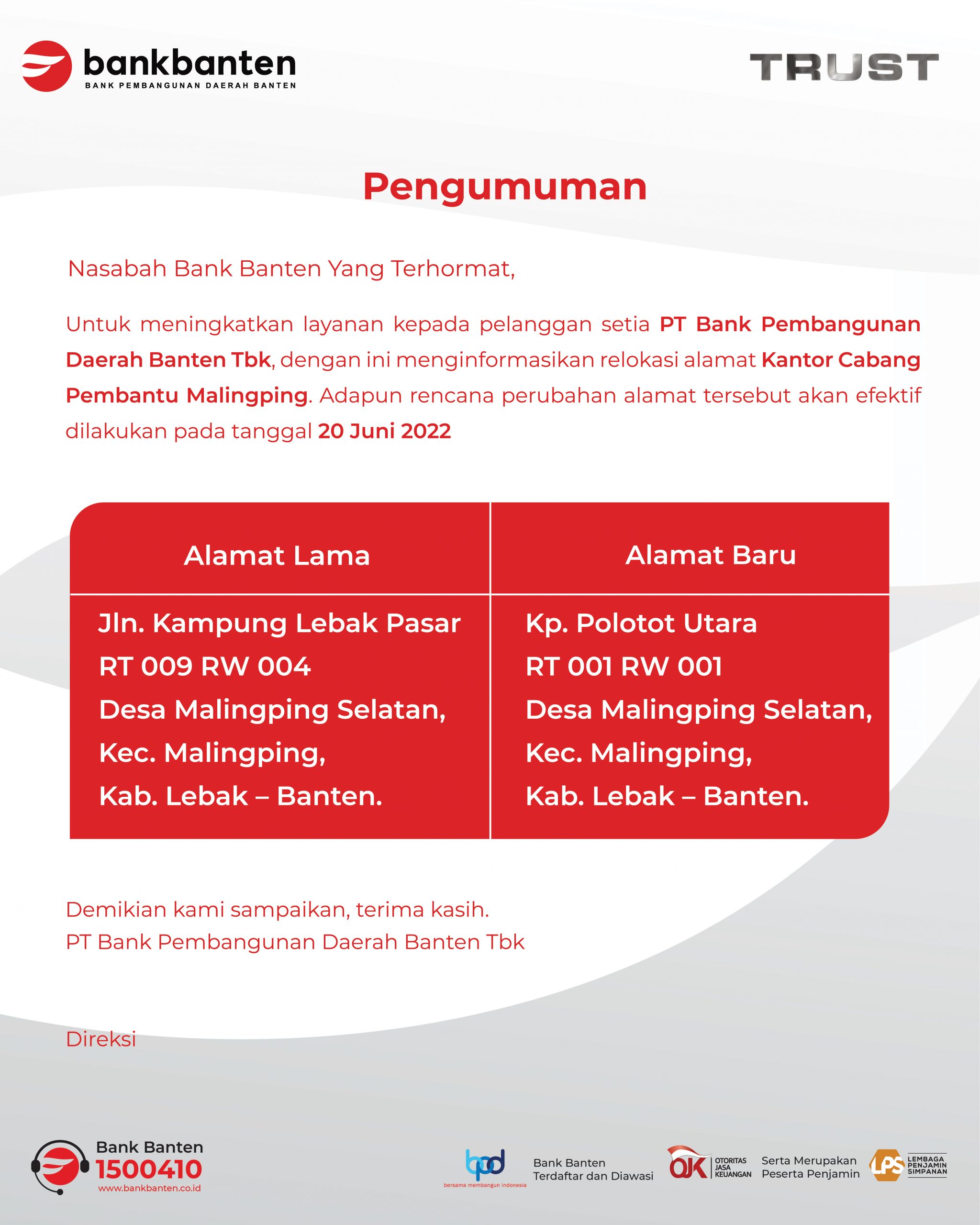 Bank Banten | Bank Pembangunan Daerah Banten | BPD Banten