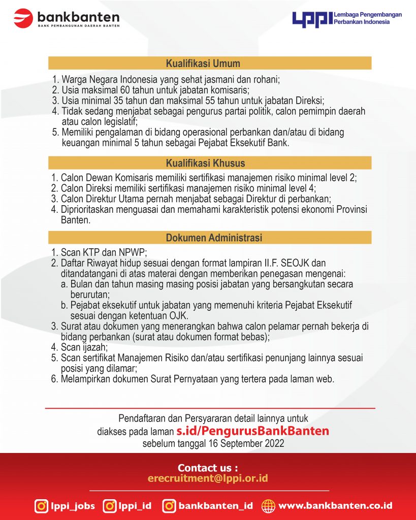 Bank Banten | Bank Pembangunan Daerah Banten | BPD Banten